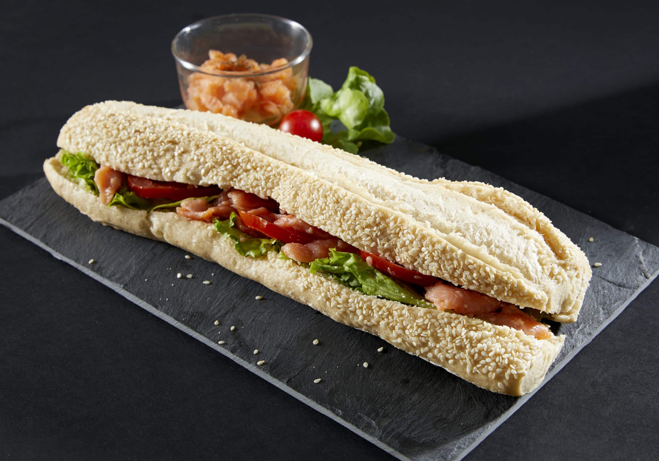 Sandwich saumon crudités - Boulangerie Louise